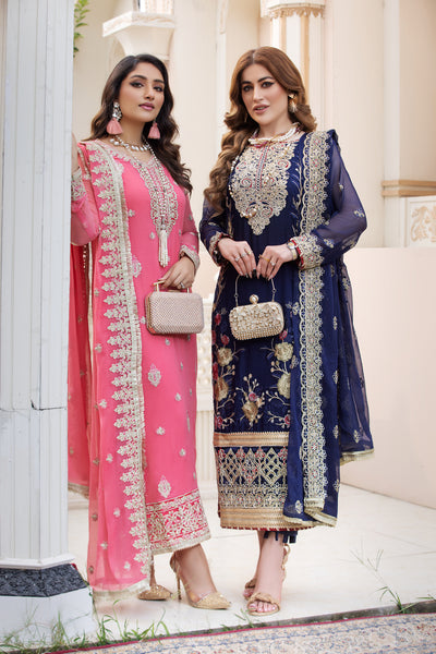 CHIFFON EMBROIDERED FORMAL DRESS BY ALEEZAY 06 – The Zaibai