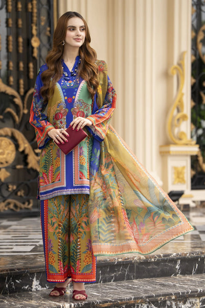 Daily Drapes by Mona – 3pc Printed Raw Silk co-ord set for women DDR5 ...