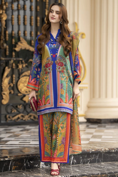 Daily Drapes by Mona – 3pc Printed Raw Silk co-ord set for women DDR5 ...