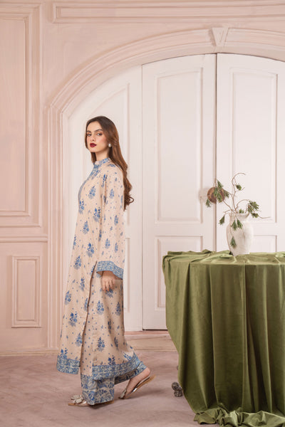 Printed Blue Floral Coord Set – Grip Coords by Sakeena Hasan GCS1 – The ...