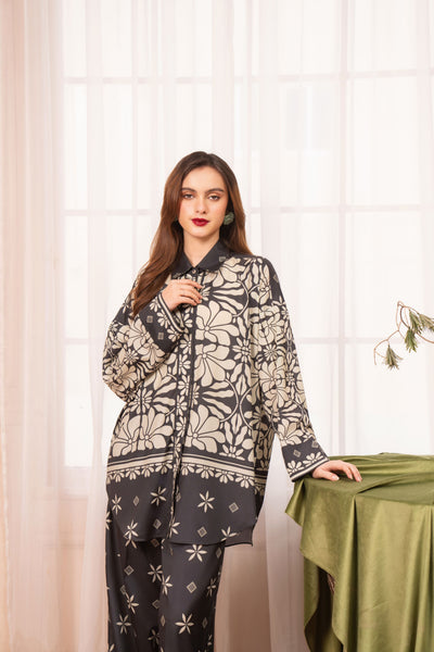 Monochrome Floral Coord Set – Grip Coords by Sakeena Hasan GCS6 – The ...