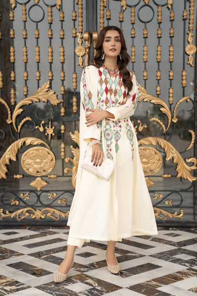 3PC LINEN READY TO WEAR DRESS BY DRESSCODE 04 – The Zaibai