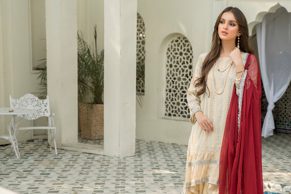 Ready to Wear Chiffon Embroidered Collection by Aleezay 06 – The Zaibai