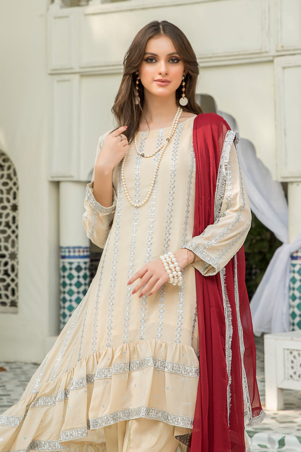 Ready to Wear Chiffon Embroidered Collection by Aleezay 06 – The Zaibai