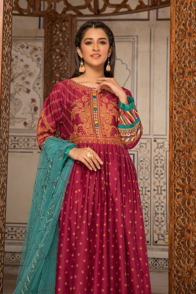 COTTON SELF JACQUARD EMBROIDERED PISHWAS BY HEMLINE 04 – The Zaibai